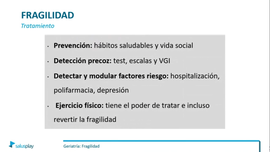 Tratamiento de la fragilidad geriátrica